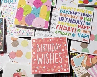 Mini Birthday Cards - Etsy