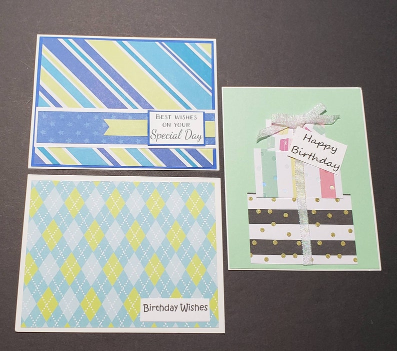 Birthday Card Pack 10 Homemade Cards Handmade Birthday | Etsy