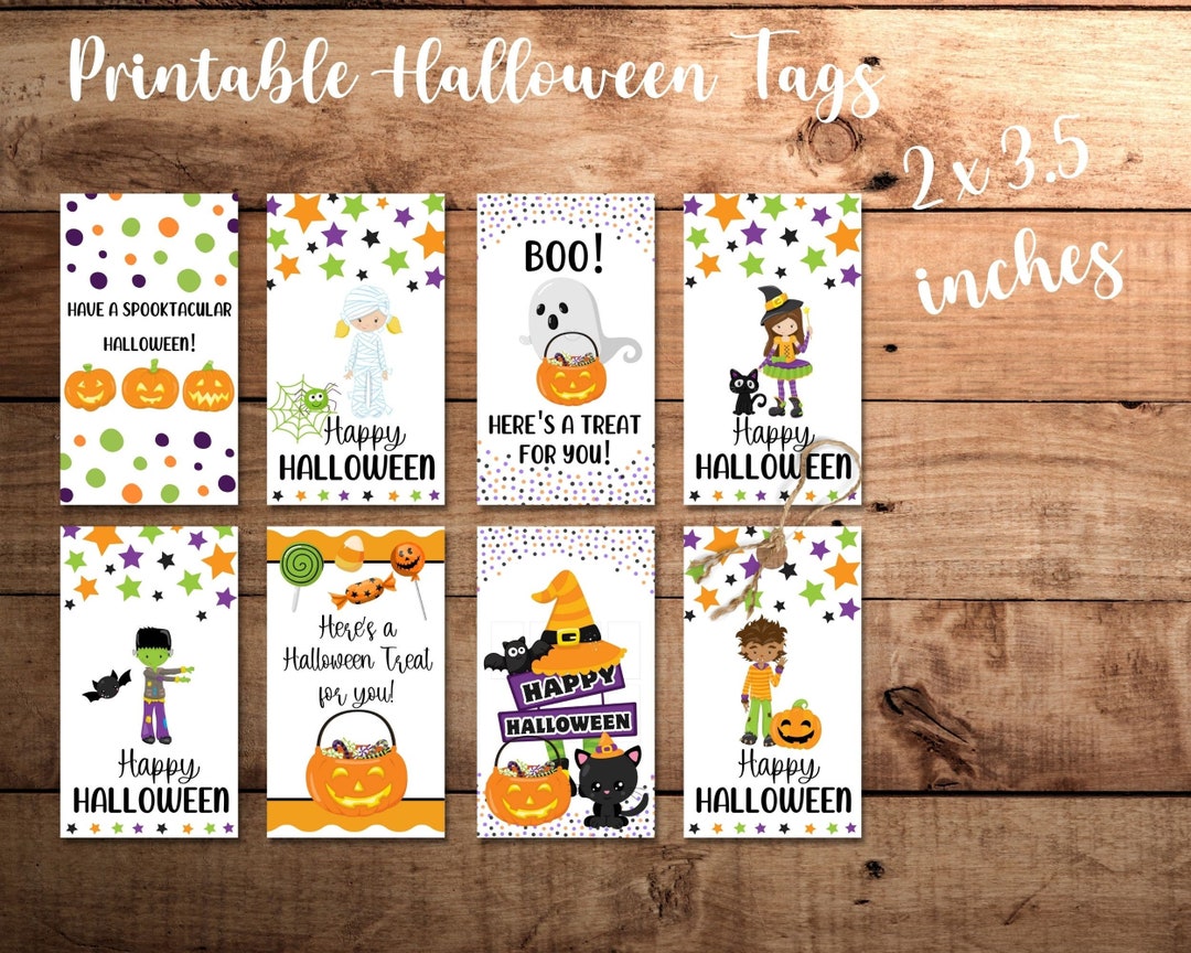 Printable Halloween Treat Tags Halloween Goodie Bag Labels Goody Bag ...