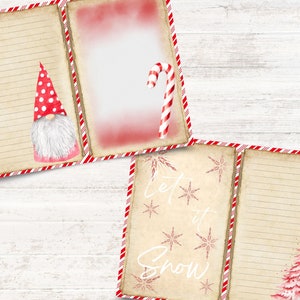 Christmas Junk Journal Kit - Peppermint Candy Cane Digital Scrapbook ...