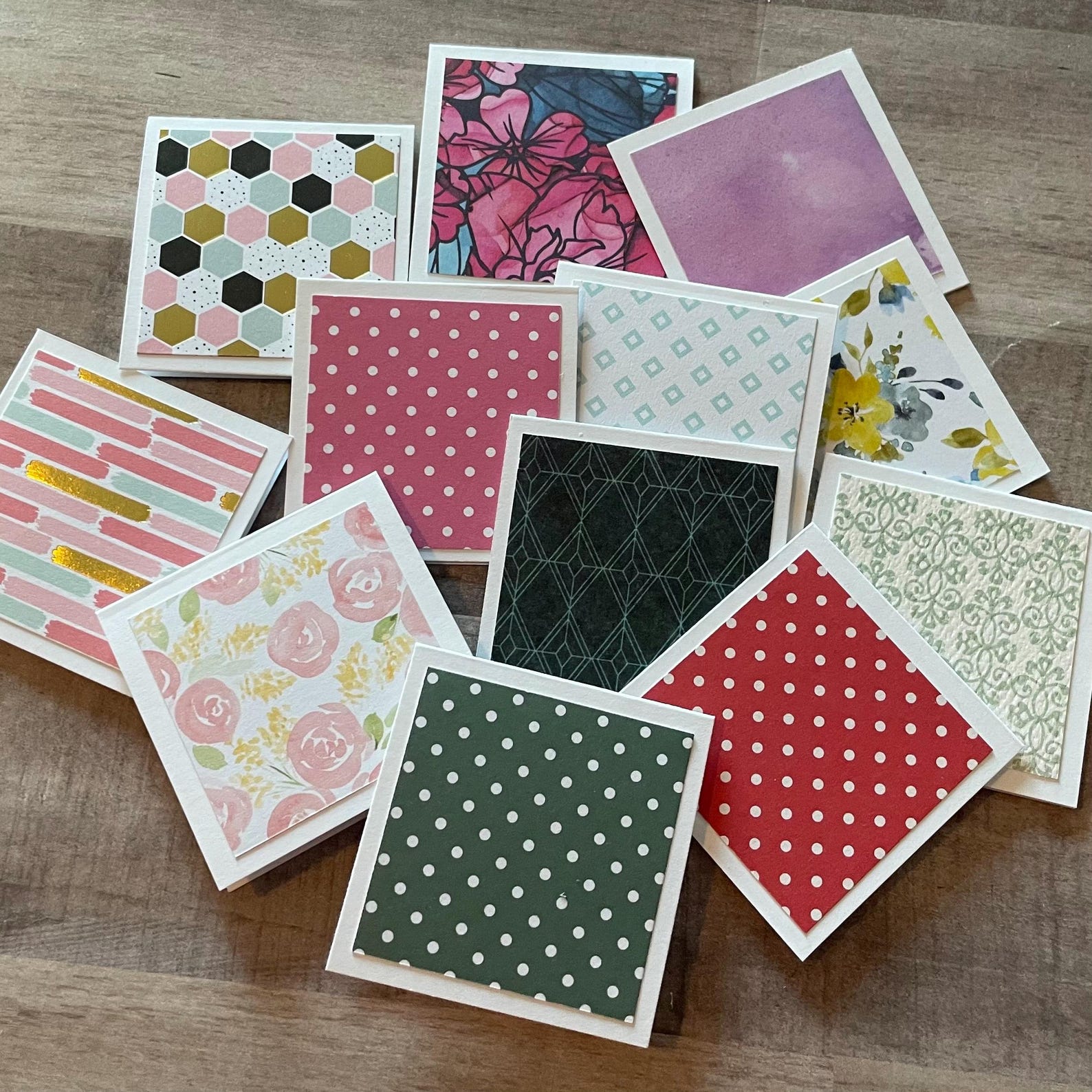 50 Mini Note Cards - 2x2 Blank Lunch Box Notes - Small Tiny Note Card ...