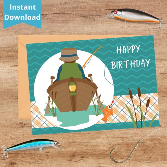 Printable Masculine Birthday Card Instant Download 5x7 - Etsy