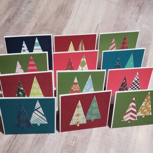 12 Handmade Mini Christmas Cards 3 Inch Homemade Small Blank Note Cards ...