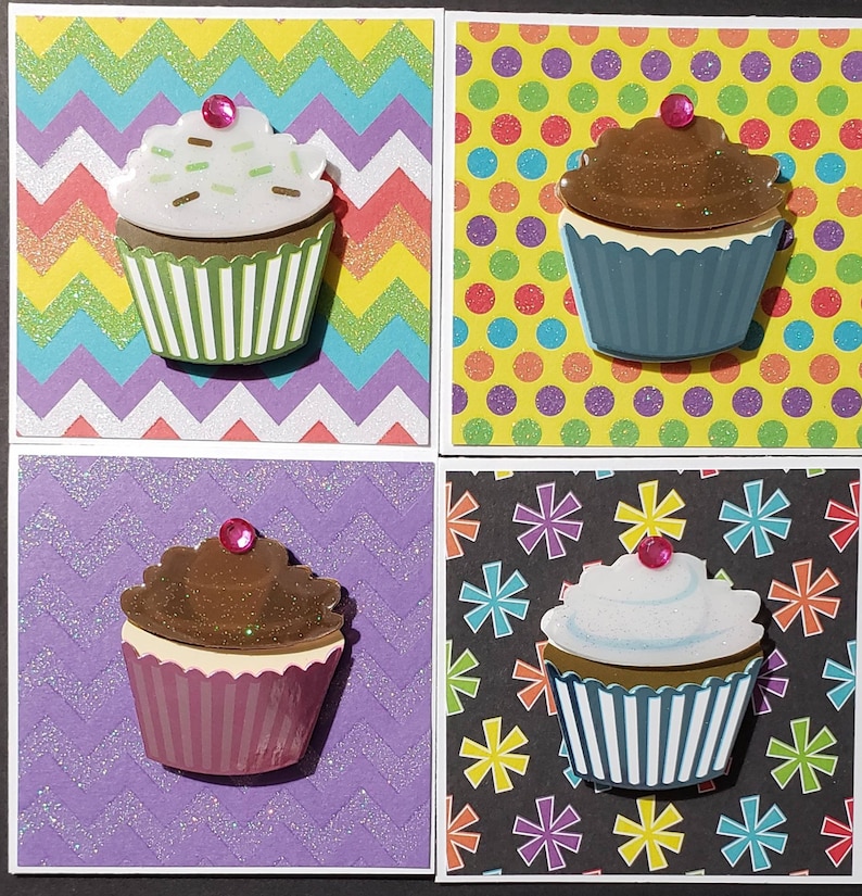 16 Mini Birthday Cards 3x3 Birthday Note Card Set Birthday - Etsy