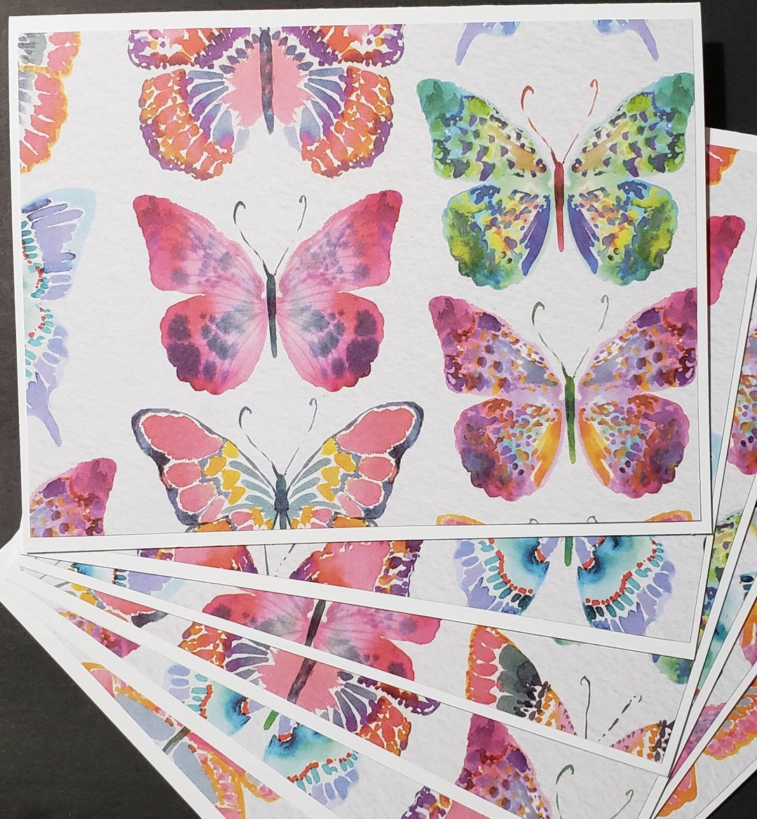 6 Note Cards With Envelopes - Folded Notecards - Blank Cards With ...