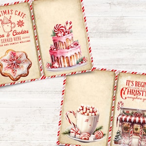 Christmas Junk Journal Kit - Peppermint Candy Cane Digital Scrapbook ...