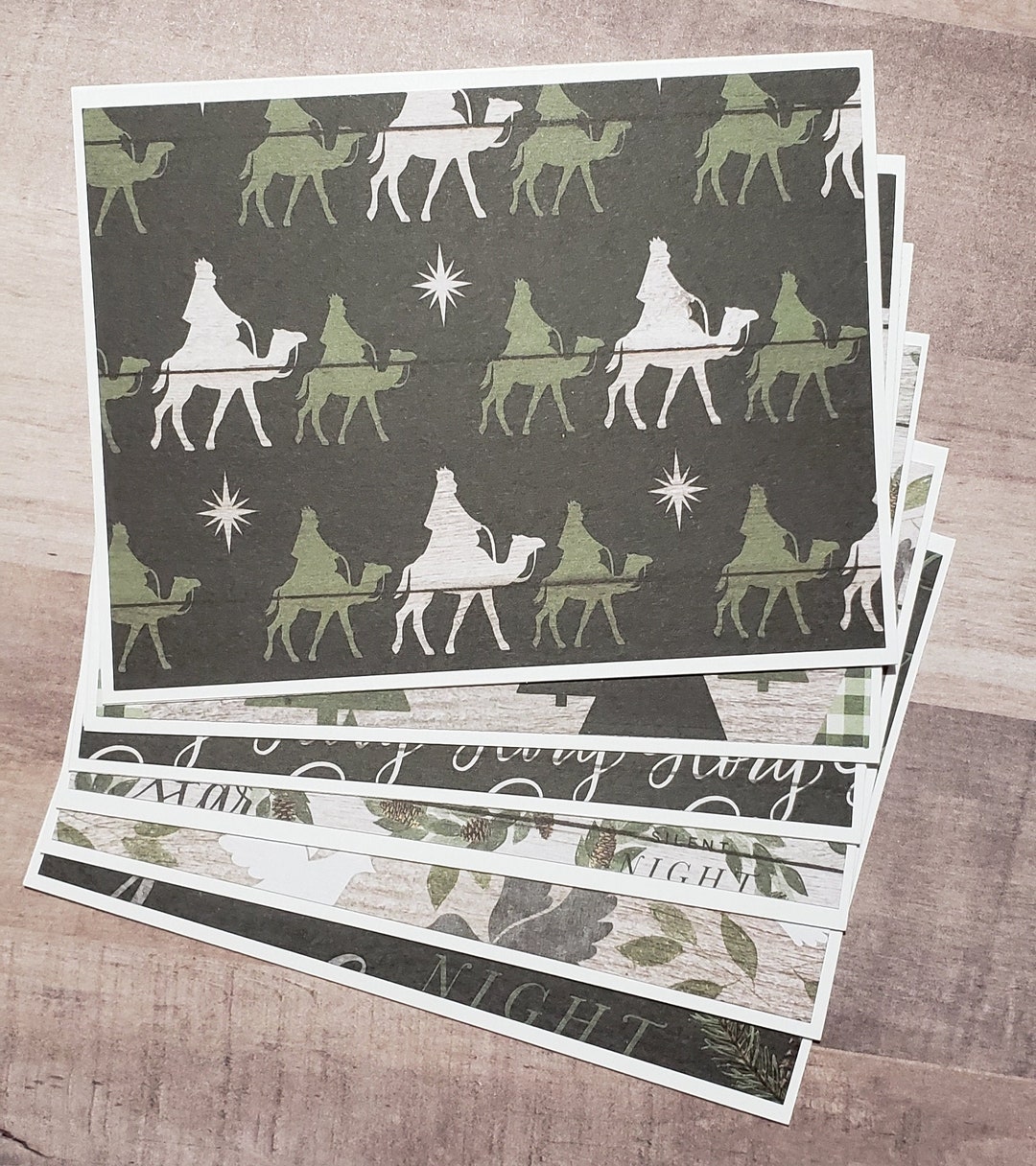 Handmade Christmas Cards - 6 Christian Note Cards With Envelopes ...