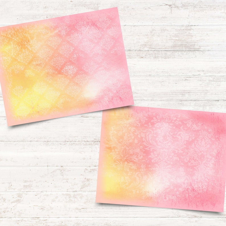 Pink Lemonade Junk Journal Paper - Summer Pink and Yellow Printable ...
