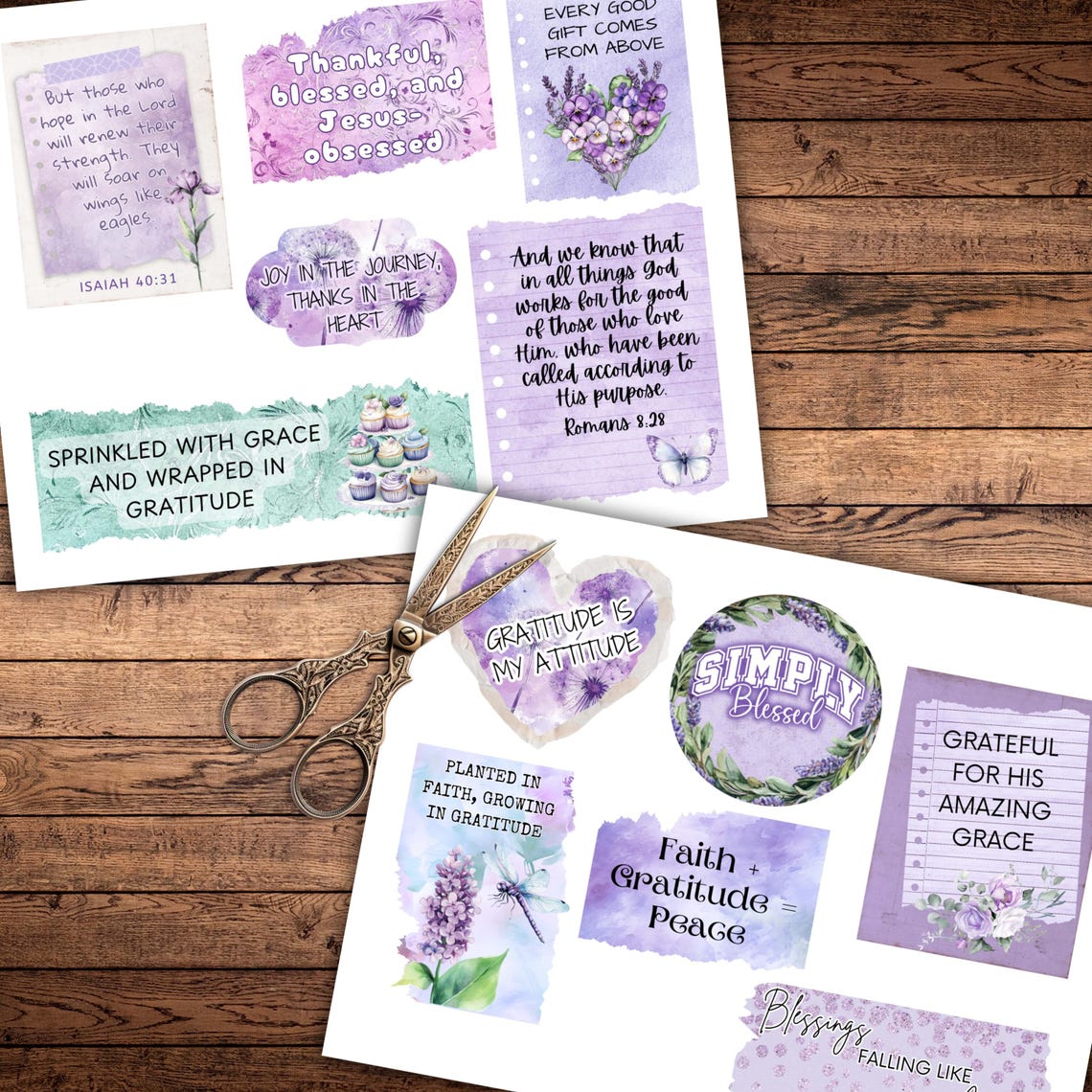 Prayer Board Kit - Bible Verse Faith Ephemera - Scripture Scraps for ...