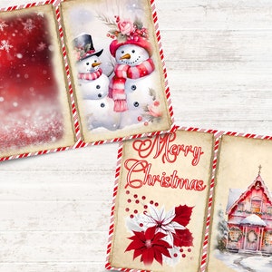 Christmas Junk Journal Kit - Peppermint Candy Cane Digital Scrapbook ...