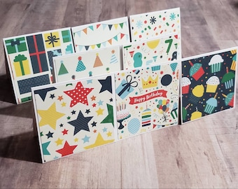 16 Mini Birthday Cards 3x3 Birthday Note Card Set Birthday - Etsy