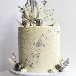 Personalized Acrylic Cake Topper: Hand-painted Party Decor - Etsy