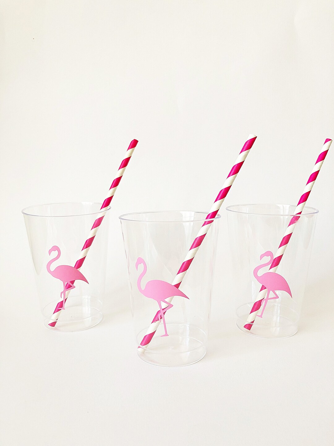 Flamingo Party Cups, Personalised Cups, Pink Decal, Flamingo Decal Cups ...