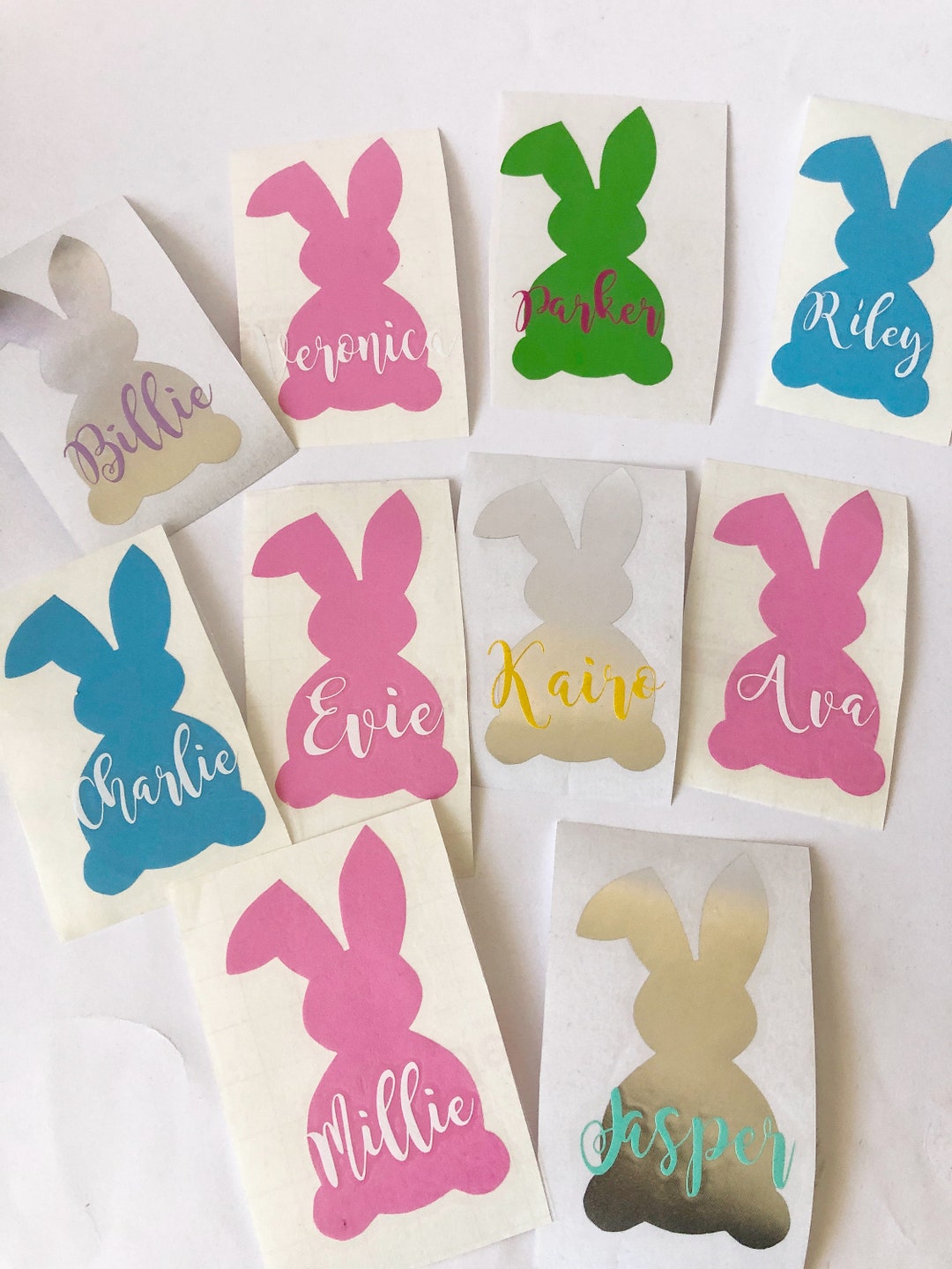 Easter Bunny Decal Personalised Vinyl Decal Easter Decorations Easter ...