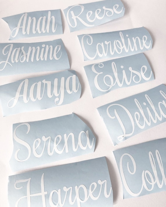 Custom vinyl decal , easter decal, gift box stickers , script letters ...