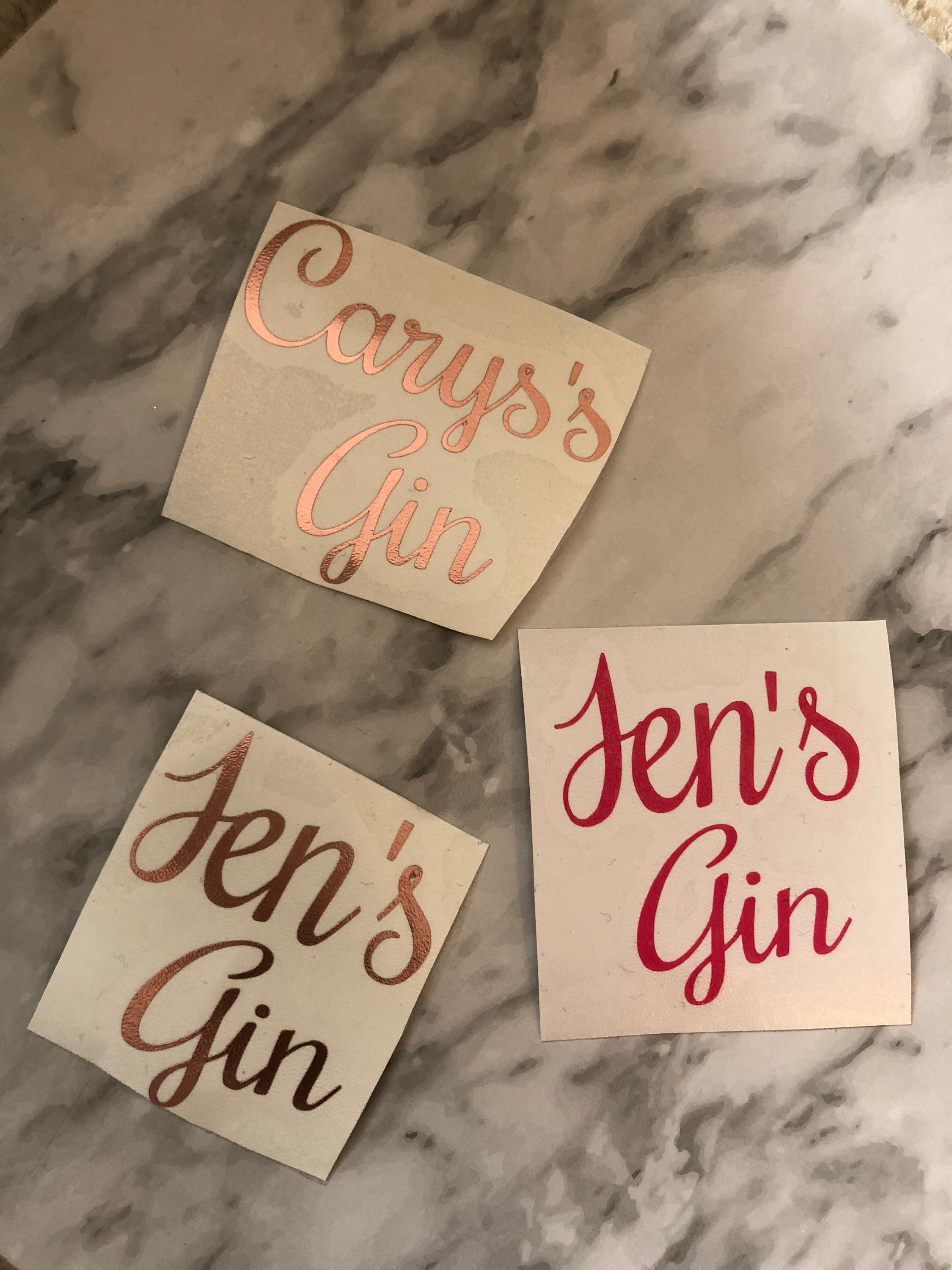 Personalised Gin Glass Decal Christmas Gift Glass Decal | Etsy
