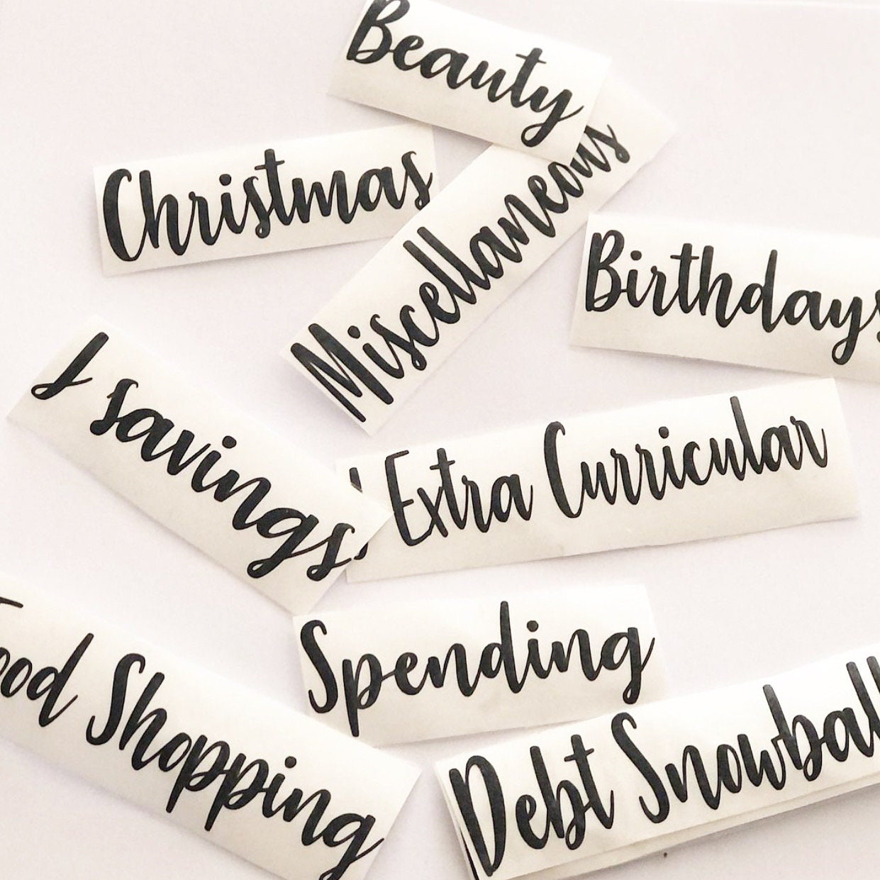 Cash Envelope Vinyl Labels Budget Planner Decals Home - Etsy Canada