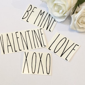 Rae Dunn Inspired Name Decal, Sticker Decal, Valentines Day Decal, Gift ...