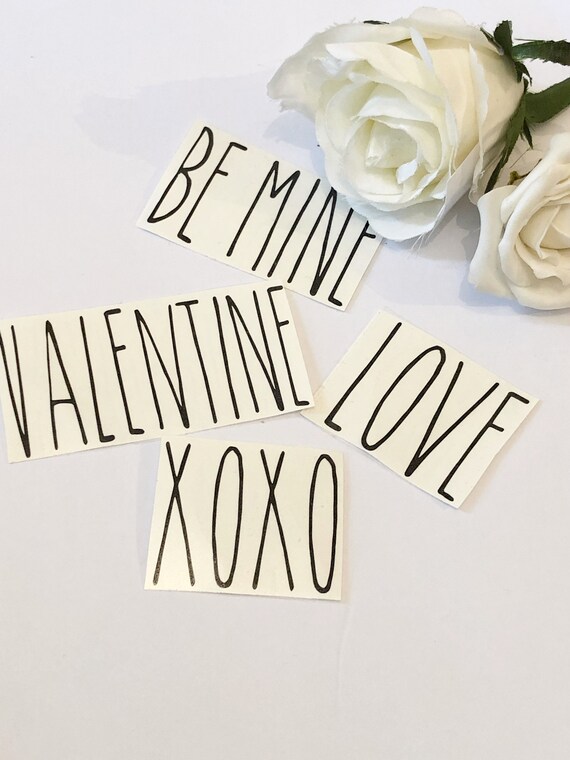Rae Dunn inspired name decal, sticker decal, valentines day decal, gift ...