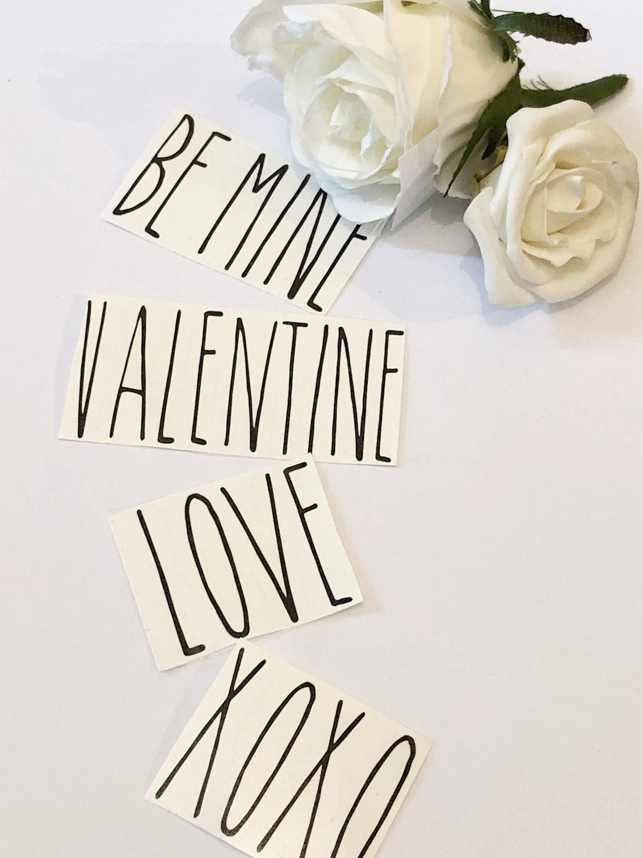 Rae Dunn inspired name decal sticker decal valentines day | Etsy