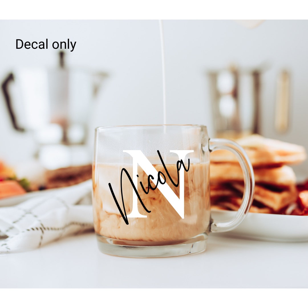 Custom Vinyl Mug Labels, Wedding Labels Custom Name Stickers , Gift ...