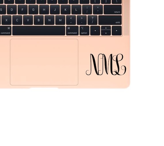 Laptop monogram decal, laptop sticker, monogram decal, decal by Bags of ...