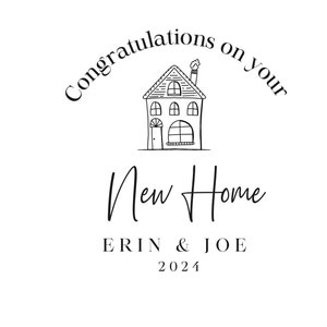 Personalised New Home Candle Label, Minimalist Candle Label, New Home ...