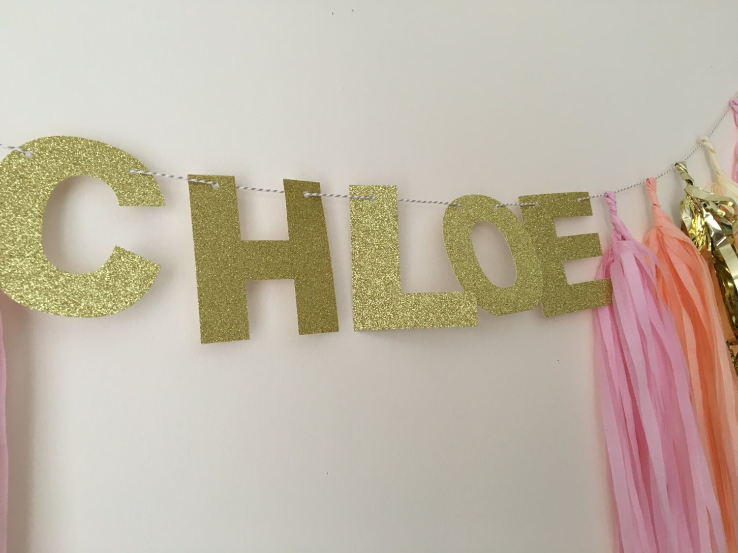 Personalised Tassel Garland With Glitter Name Word Wedding Party Events ...