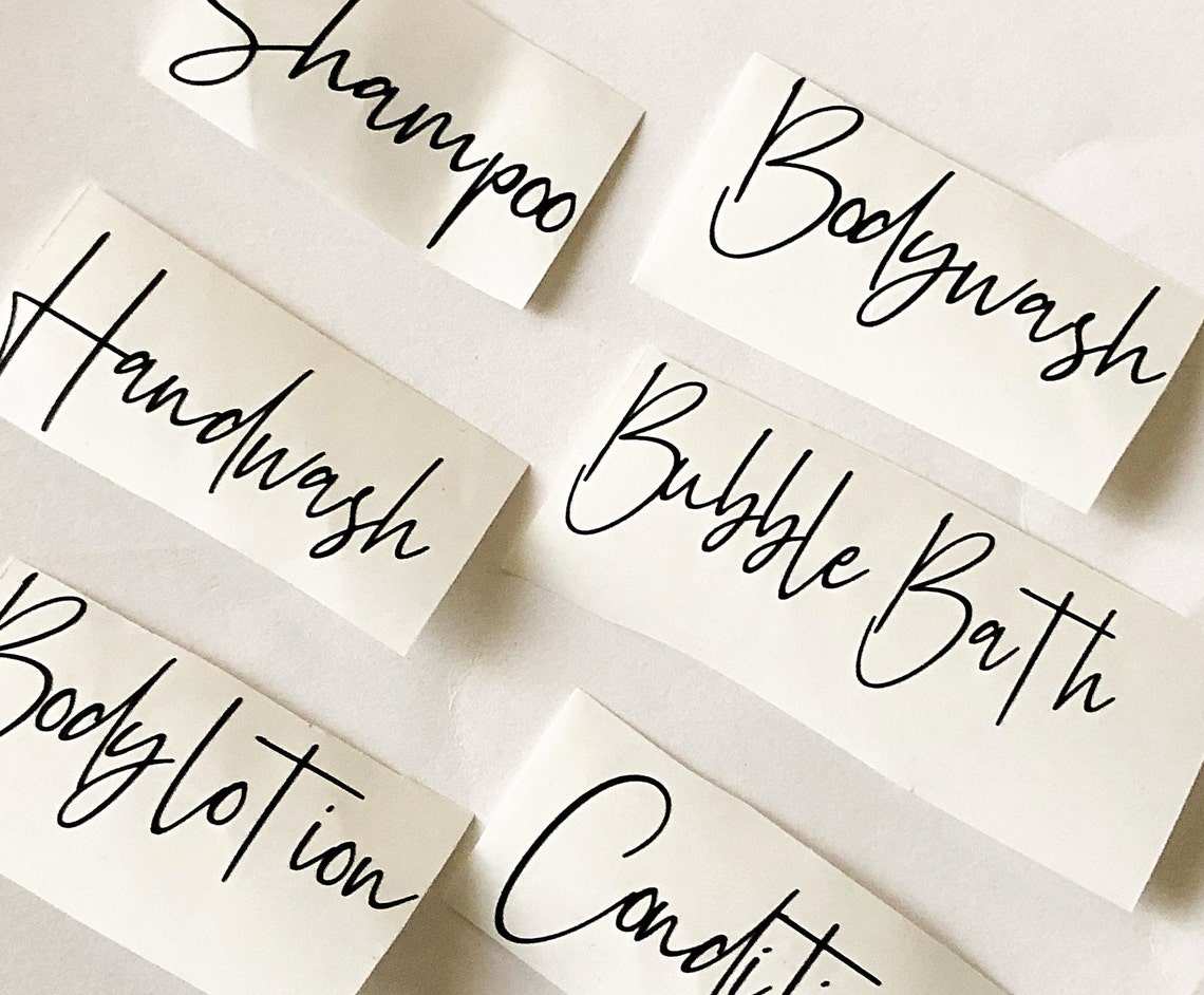 Vinyl Labels Home Organisation Labels Custom Name Script Font | Etsy
