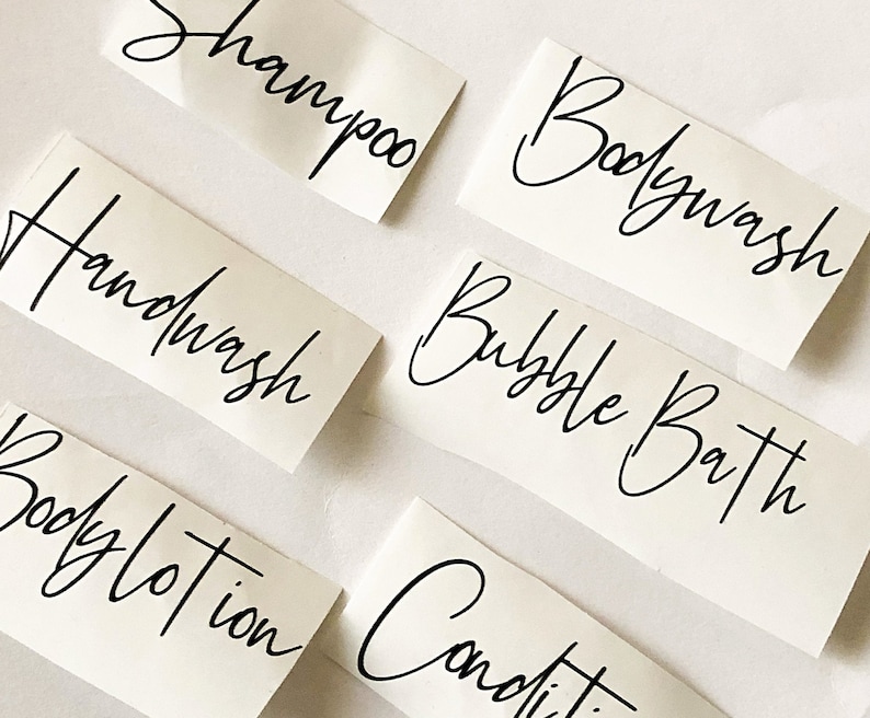 Vinyl Labels Home Organisation Labels Custom Name Script Font | Etsy