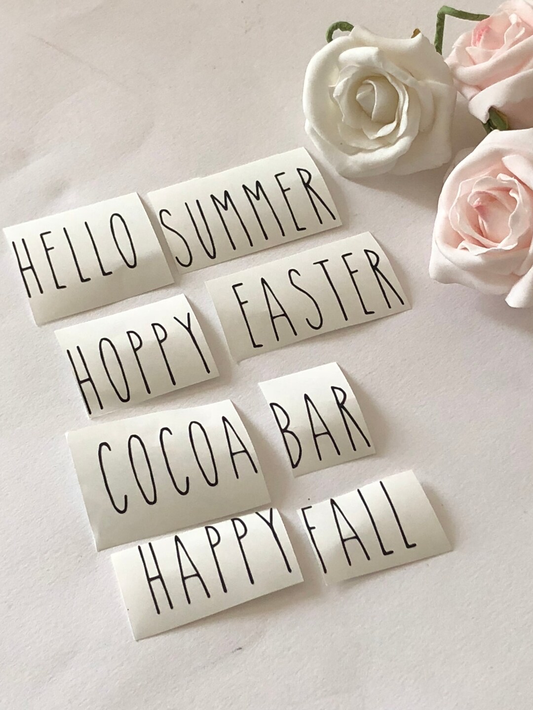 Rae Dunn Inspired Name Decal, Easter Decal, Spring Decal, Script Font ...