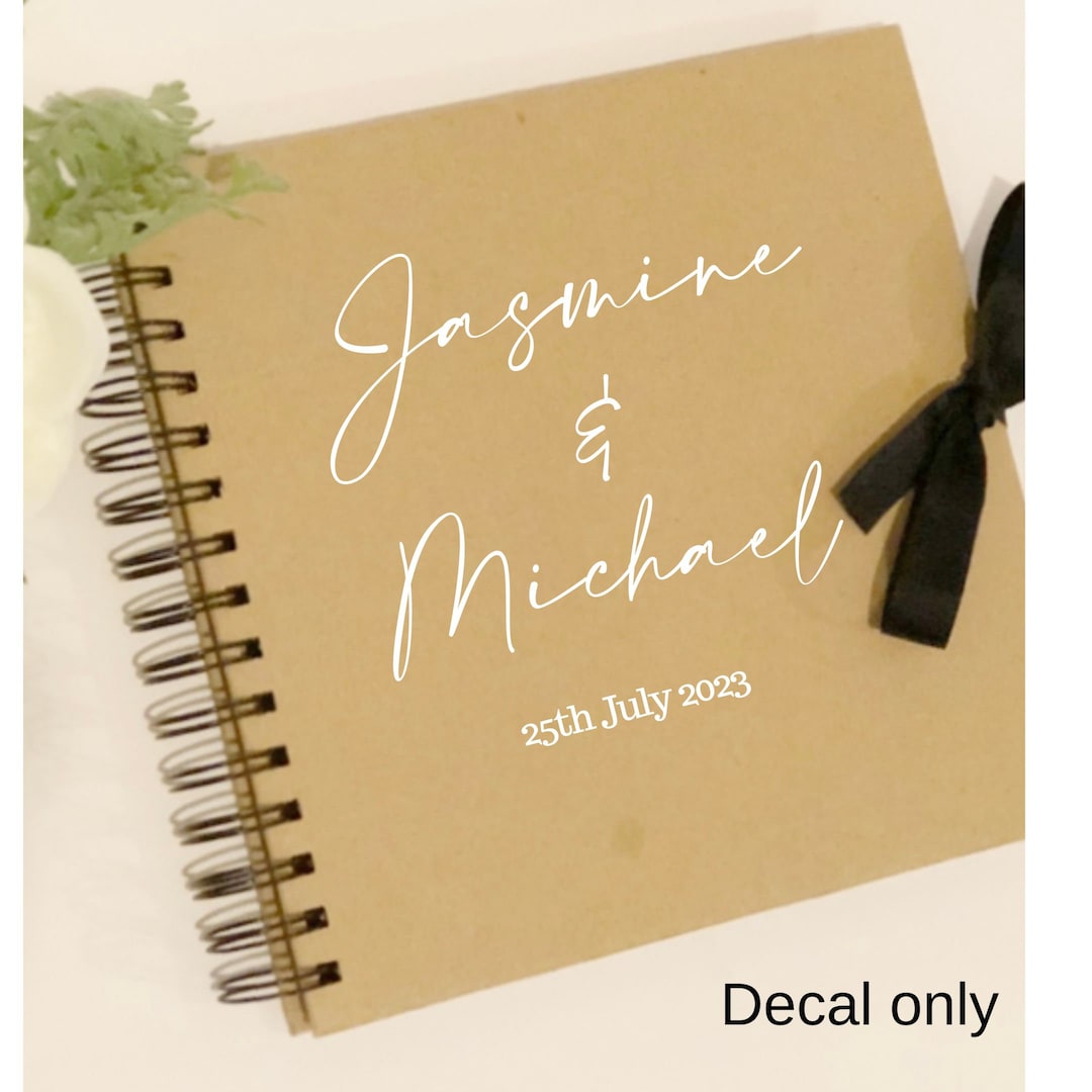 Wedding Guestbook Decals, Wedding Date Vinyl Sticker, Custom Vinyl ...