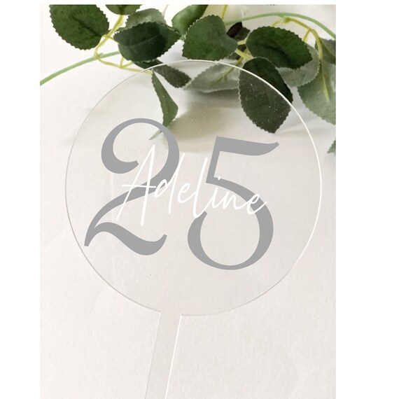 Acrylic cake topper personalised cake topper Birthday cake topper ...