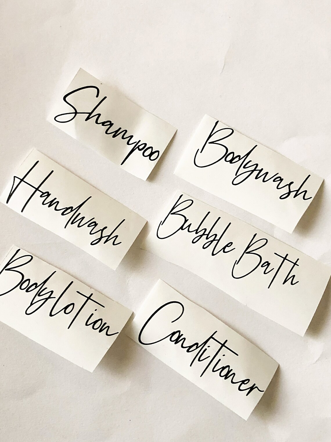 Vinyl Labels Home Organisation Labels Custom Name, Script Font Letters ...