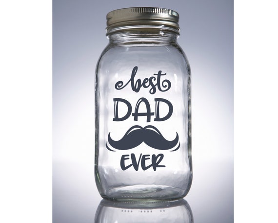 Father’s Day label - mason jar decal - Father’s Day gift sticker, gift ...