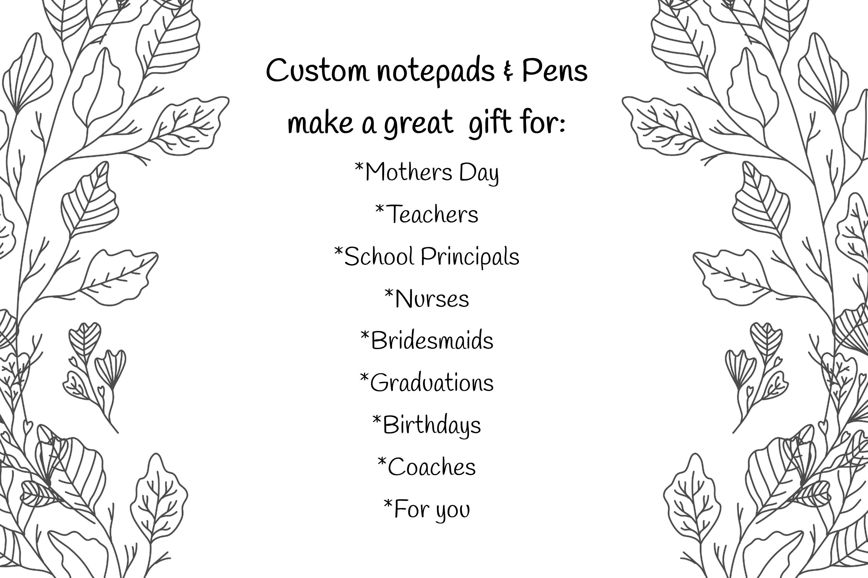 Custom Notepad, Personalized Notepad, Beach Theme Notepad, 2 Size ...