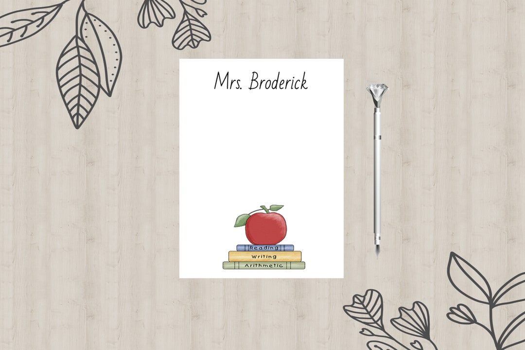 Teacher Gift, Personalized Teacher Notepad 2 Size Options Custom ...