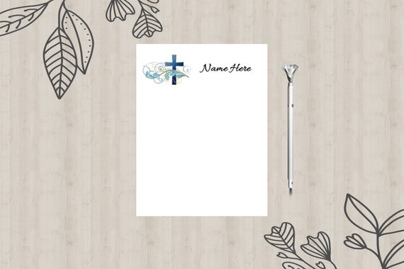 Religious Cross Note Pad | Etsy