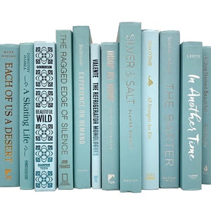 Modern Light Blue Books by Color for Home Decor Decorative Books in ...