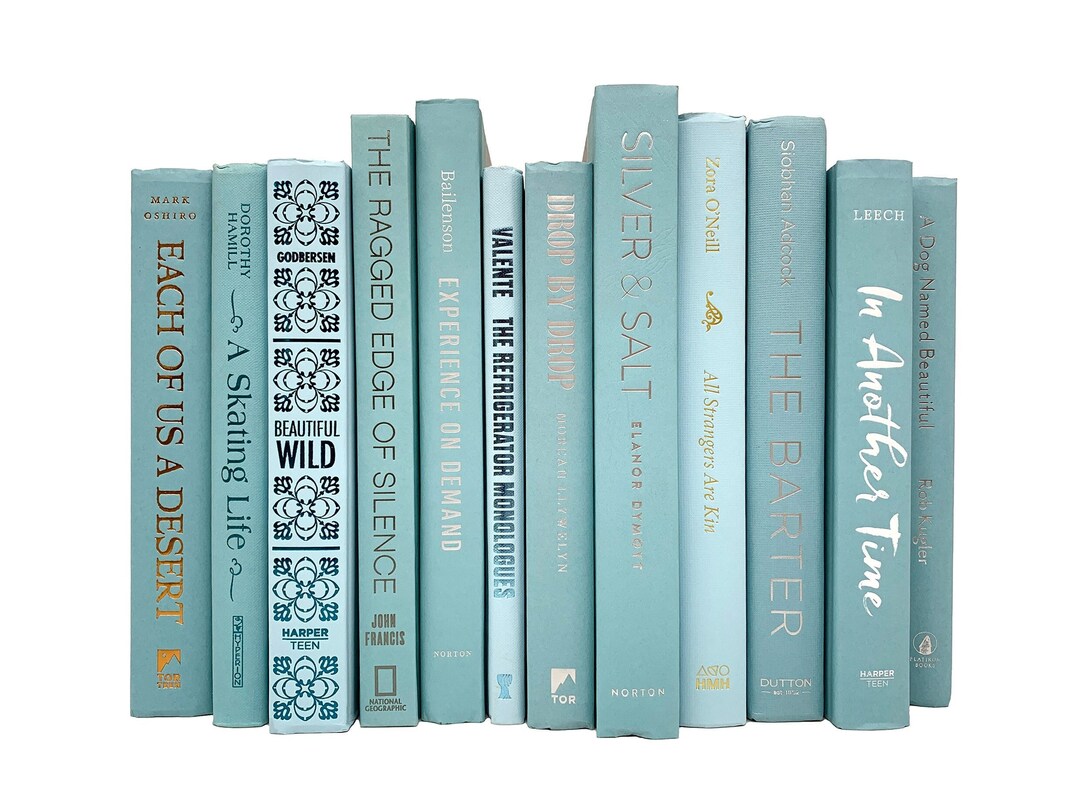Modern Light Blue Book Decor by Color for Home Decor - Decorative Books ...