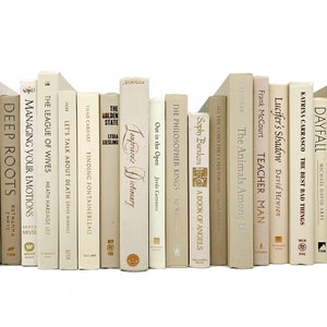 Neutral Books, Beige, Cream, Ivory, Tan Decorative Books, Decorative ...