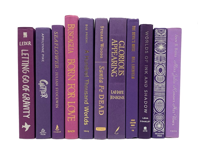 Bundle of Purple Decorative Books by the Foot Color Bundle - Etsy