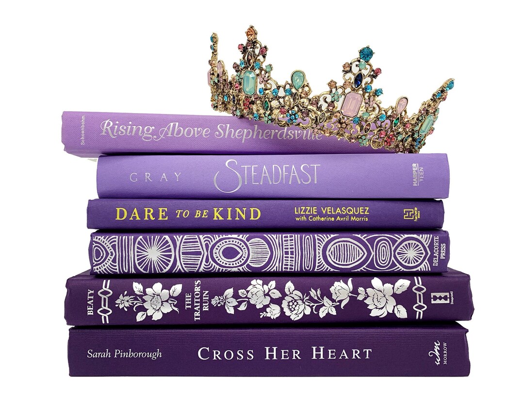 Bundle of Purple Decorative Books by the Foot Color Bundle Purple ...