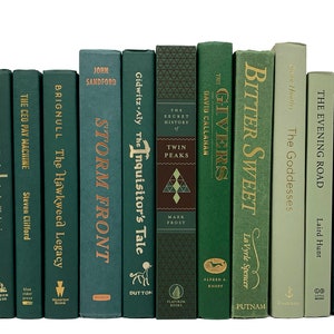 Bundle of Green Decorative Books by the Color Green Decor Book Color ...