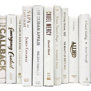 Bundle of White Decorative Books BY THE BOOK White Books With - Etsy