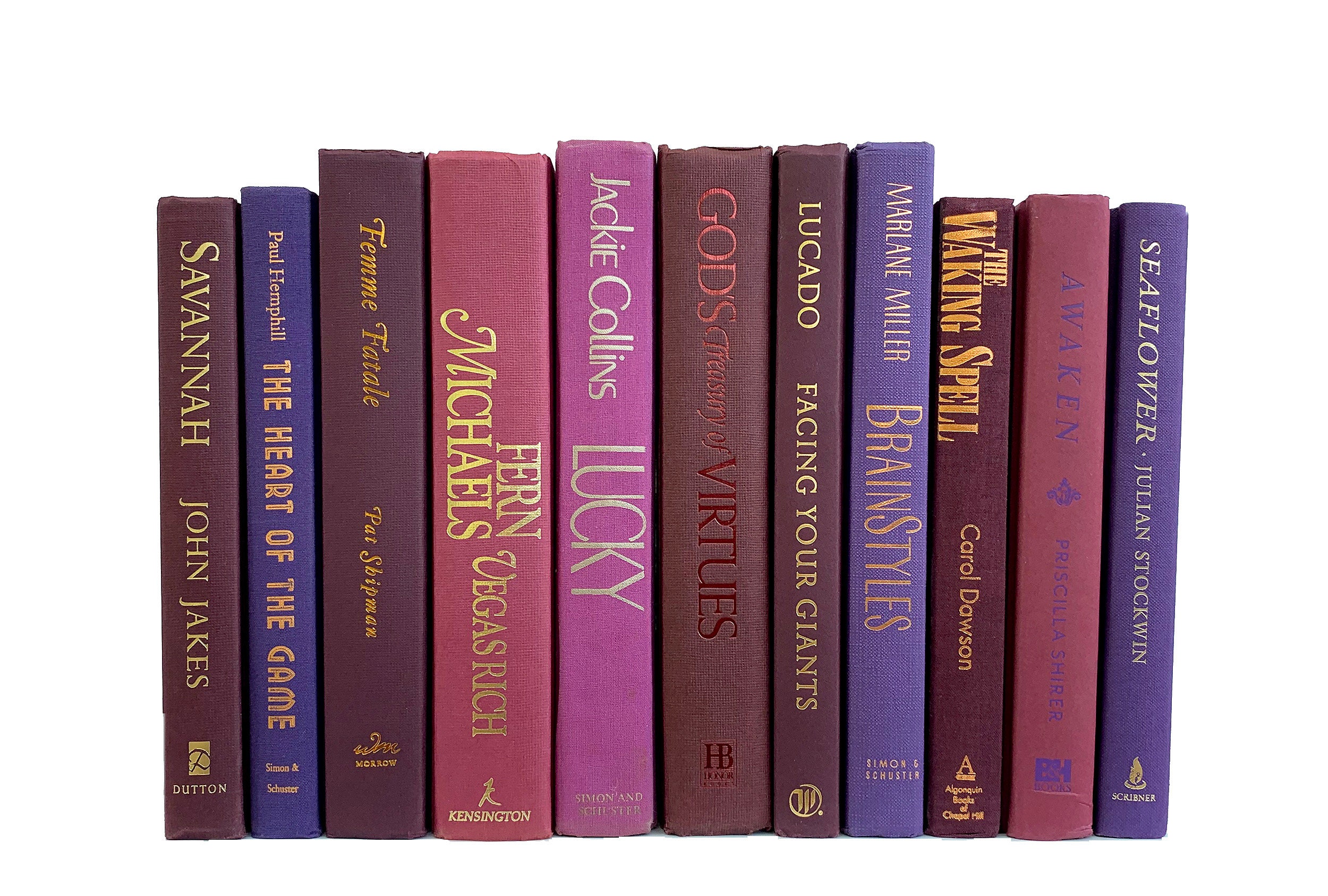 Bundle of REAL Decorative Books Bundle Purple Red and Berry | Etsy