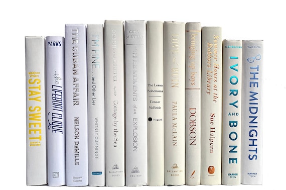 Bundle of White Decorative Books BY THE BOOK White Books With | Etsy