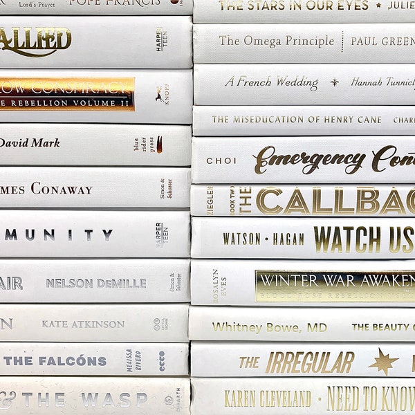 White Decorative Books - Etsy