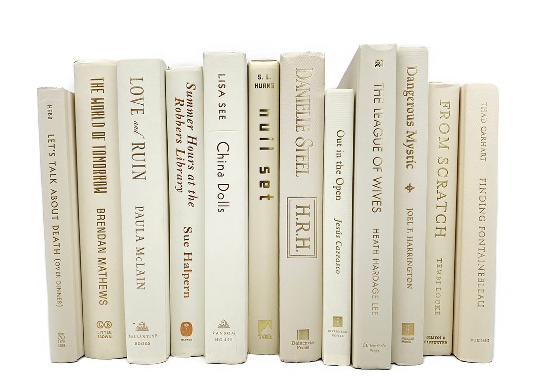 Neutral Books, Beige, Cream, Ivory, Tan Decorative Books, Decorative ...