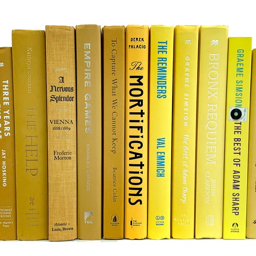 Bundle of Yellow Decorative Books by Color Bundle Yellows - Etsy